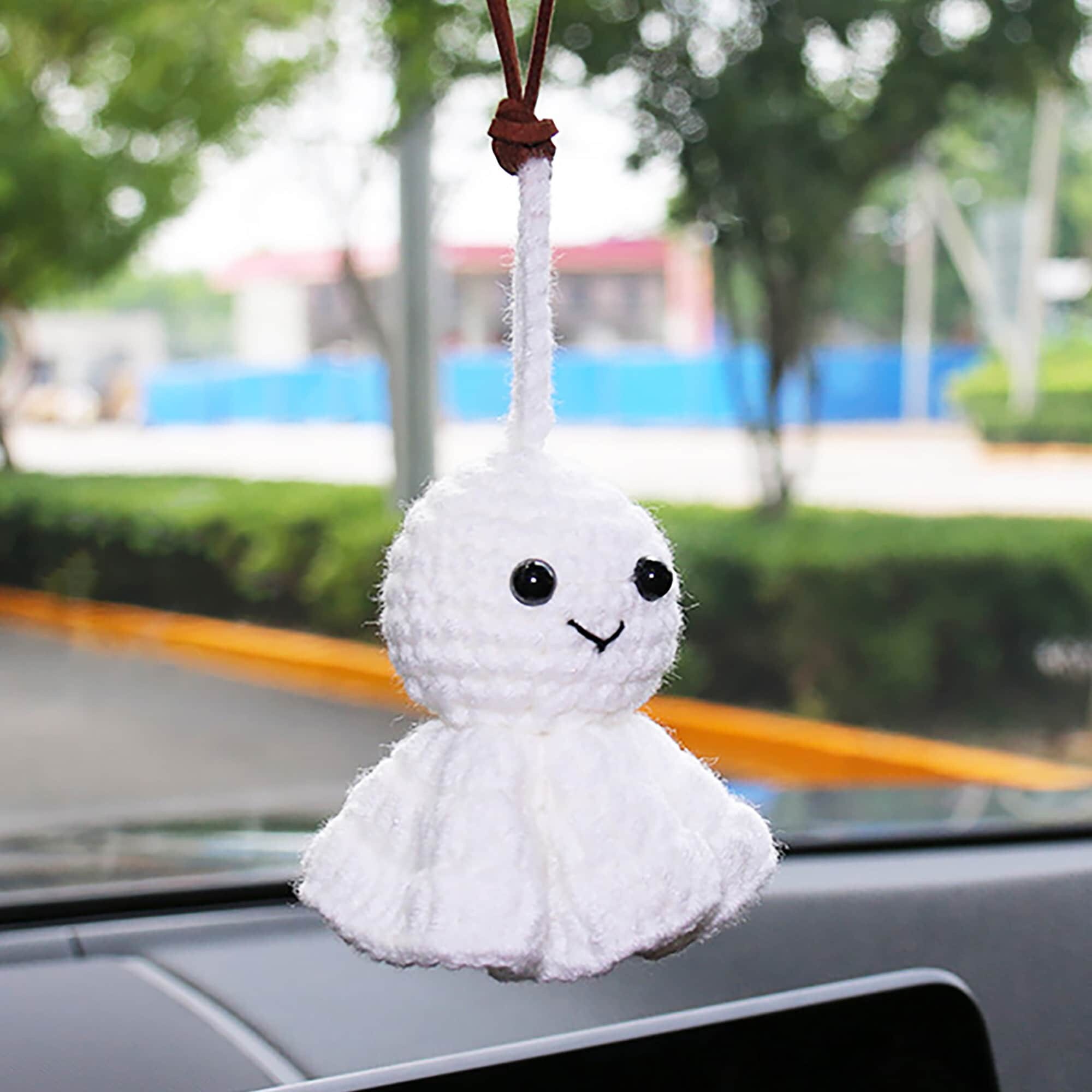 Handmade Finished Crochet Anime Car Decor Kawaii Car Accessary Ornament ...