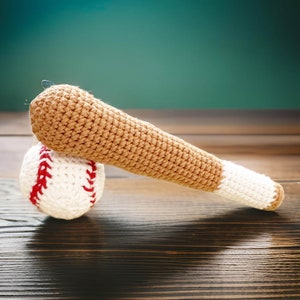 Handmade Crochet Baseball Bat + Ball Set | Football | Basketball | Mini ...