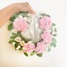 Handmade Crochet Rose Wreath Pink Rose Crochet Flowers Front Door ...