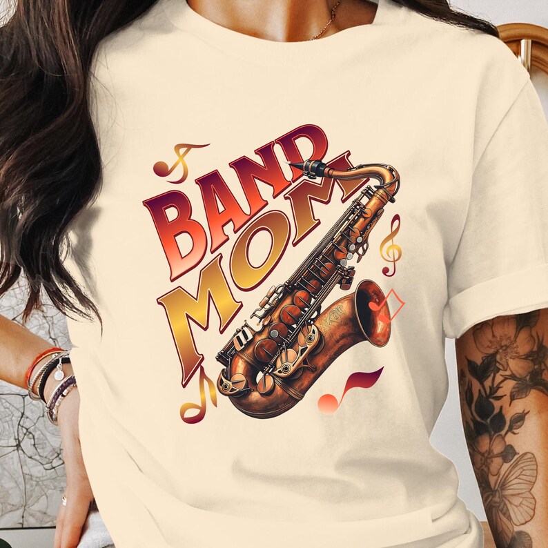 Band Mom, Saxophone PNG, Musical Instrument Png, Music Notes Png ...