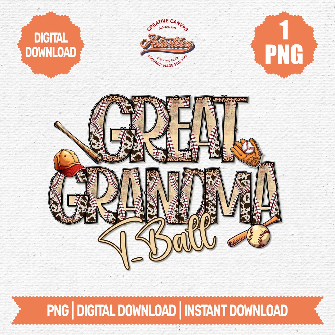 Baseball Great Grandma Png | Great Grandma Gift | T-ball Grandma ...