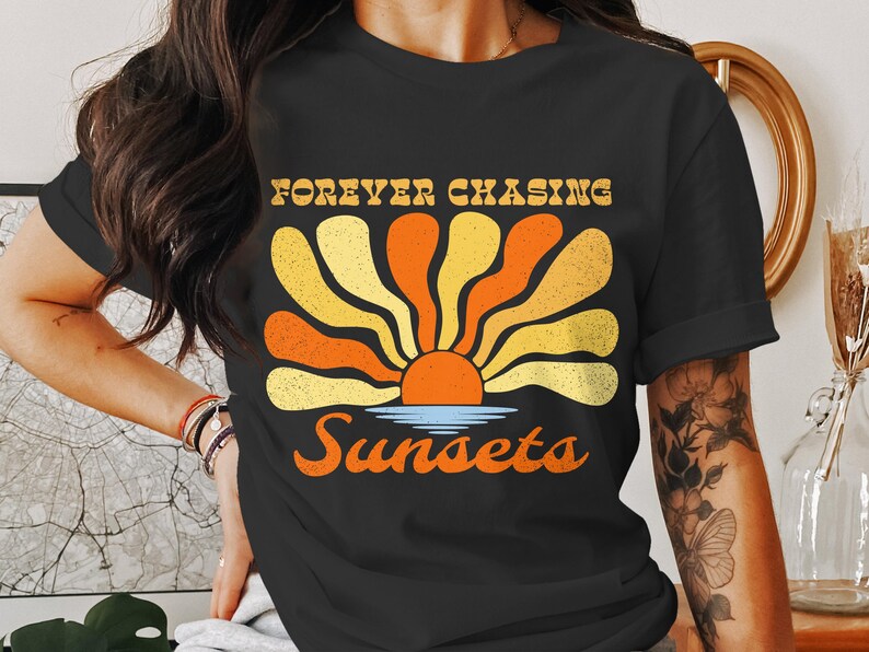 Forever Chasing Sunsets SVG, PNG for Sublimation, Digital Download ...