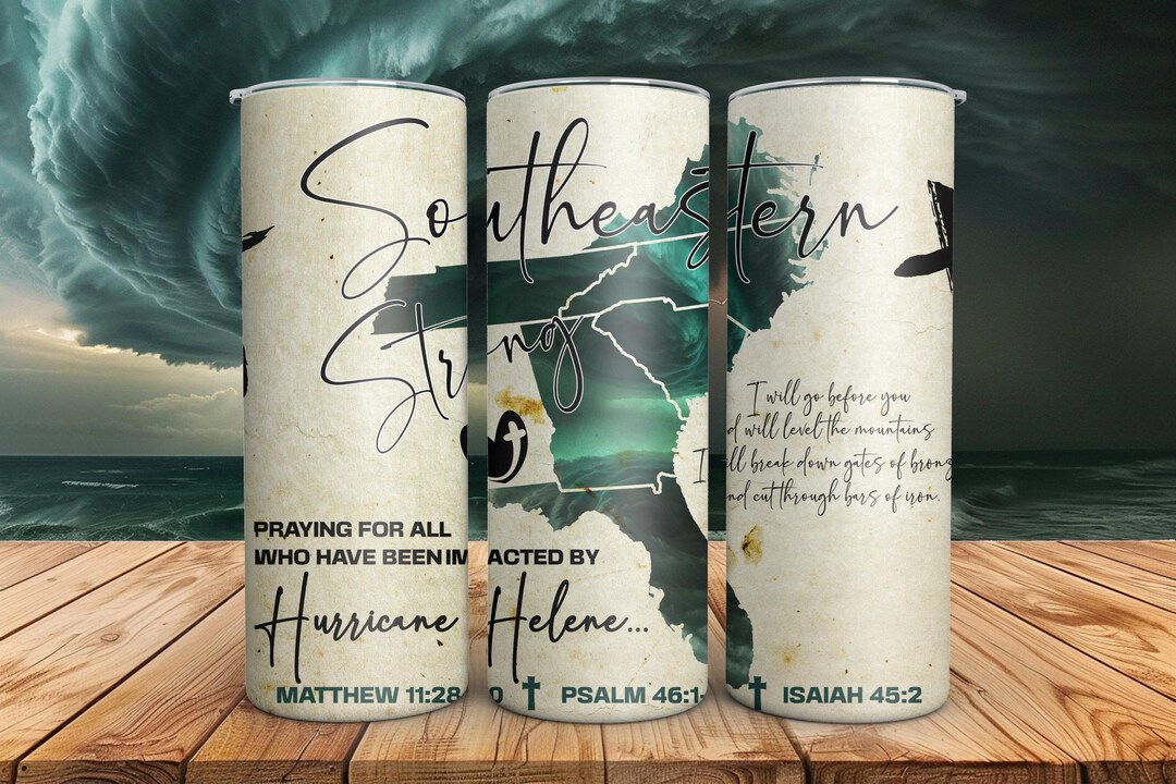 20oz Tumbler Wrap Southeastern Strong PNG, Hurricane Helene, Virginia ...