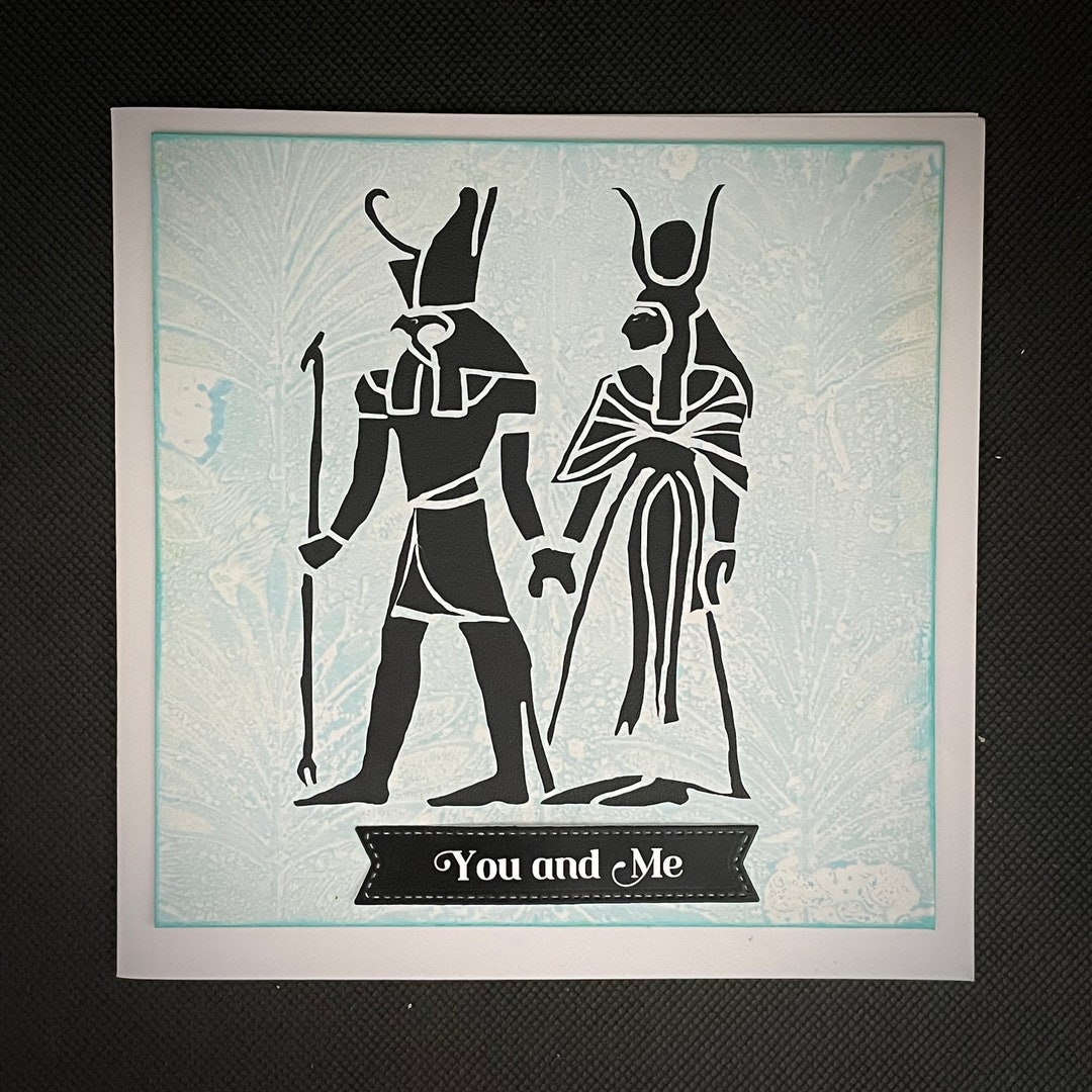 Ancient Egyptian Gods Greeting Card Featuring Sun God Horus and Sky ...