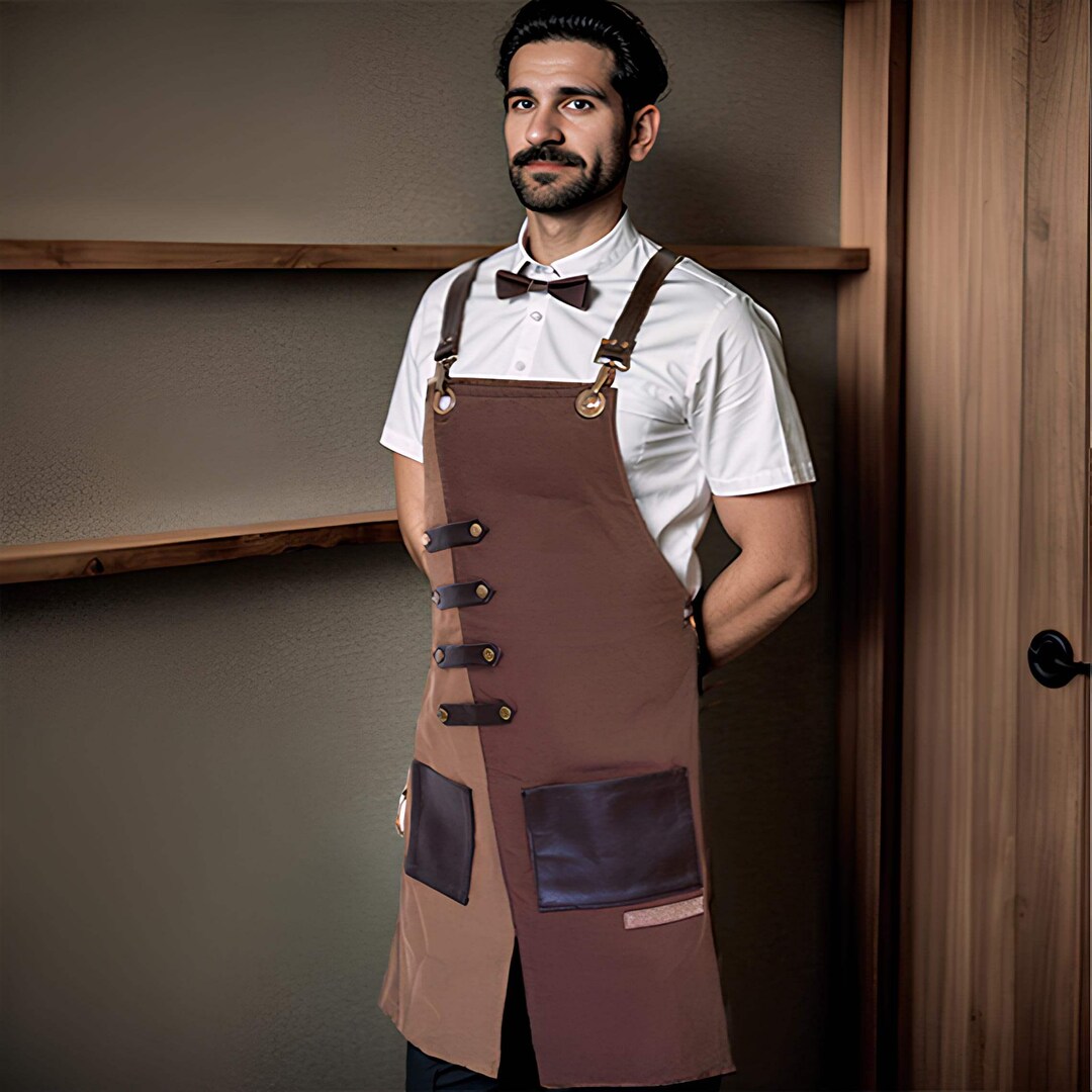 Personalized Barista Apron Men Women Kitche, Baking Grilling Bbq Cross ...
