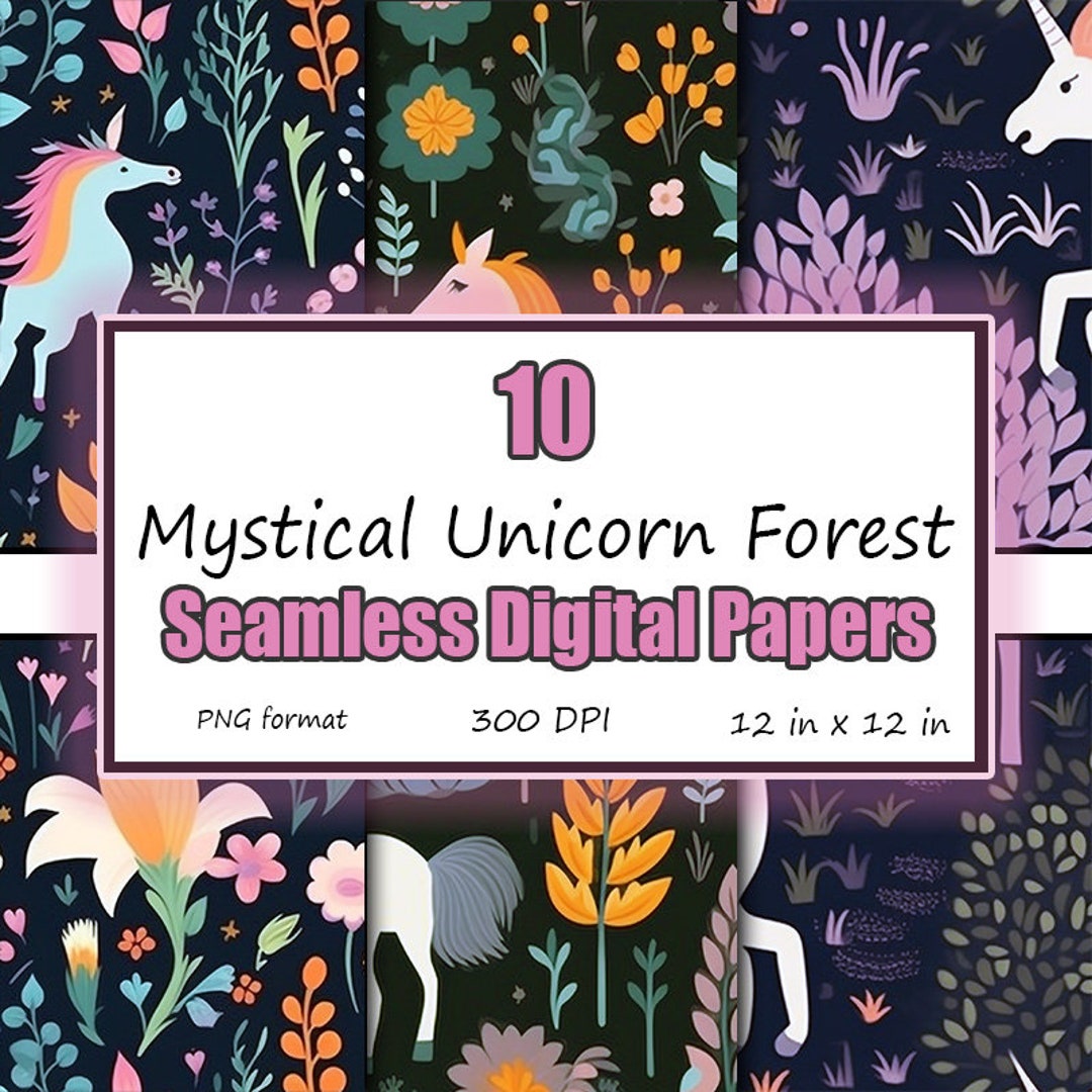 10 Seamless Digital Download Patterns- Scrap Book Pattern Fantasy ...