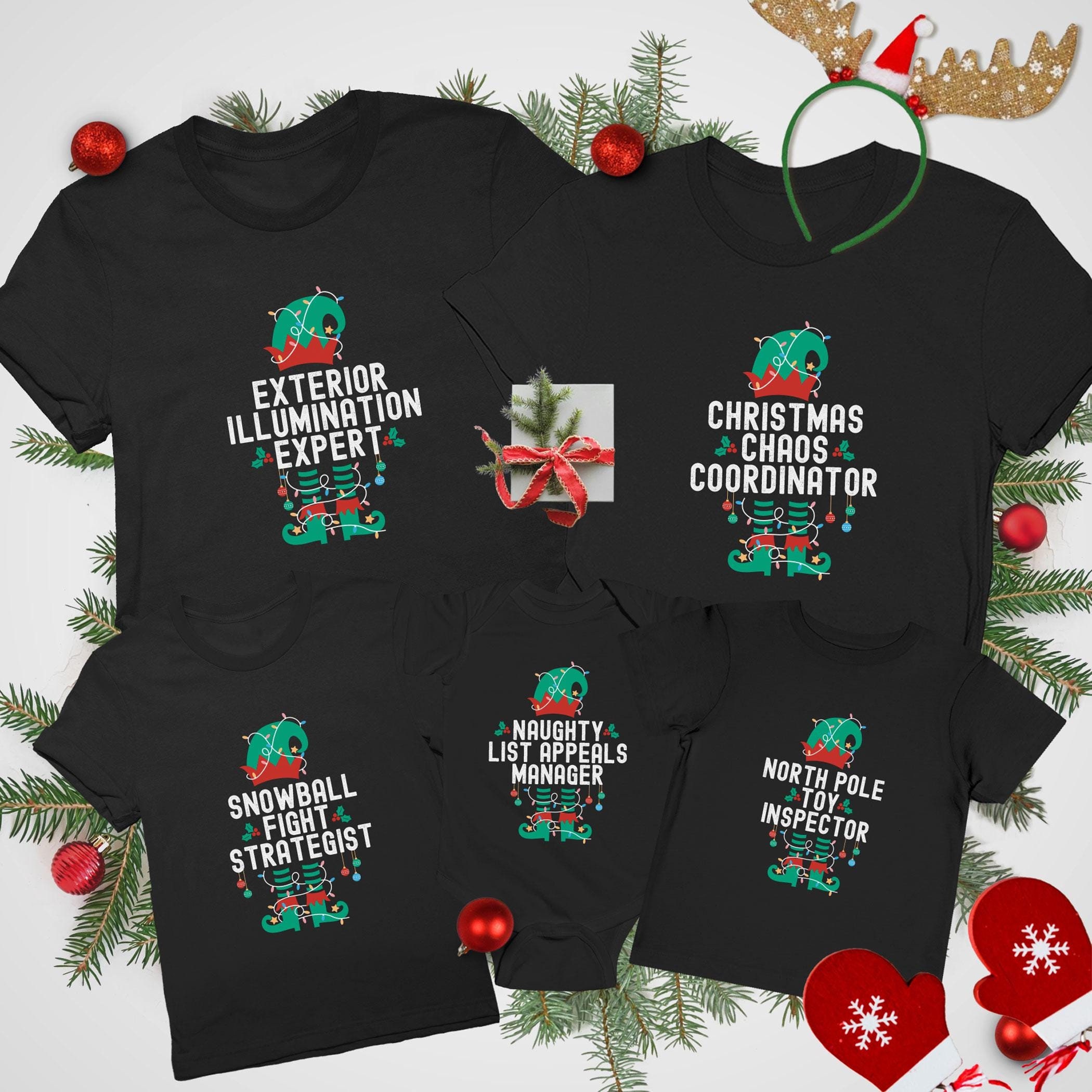 Funny Christmas Elf Crew Shirt, Group Matching Family Holiday Tee ...