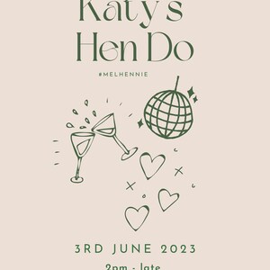 Minimalist Personalised Hen Do Welcome Sign - Etsy