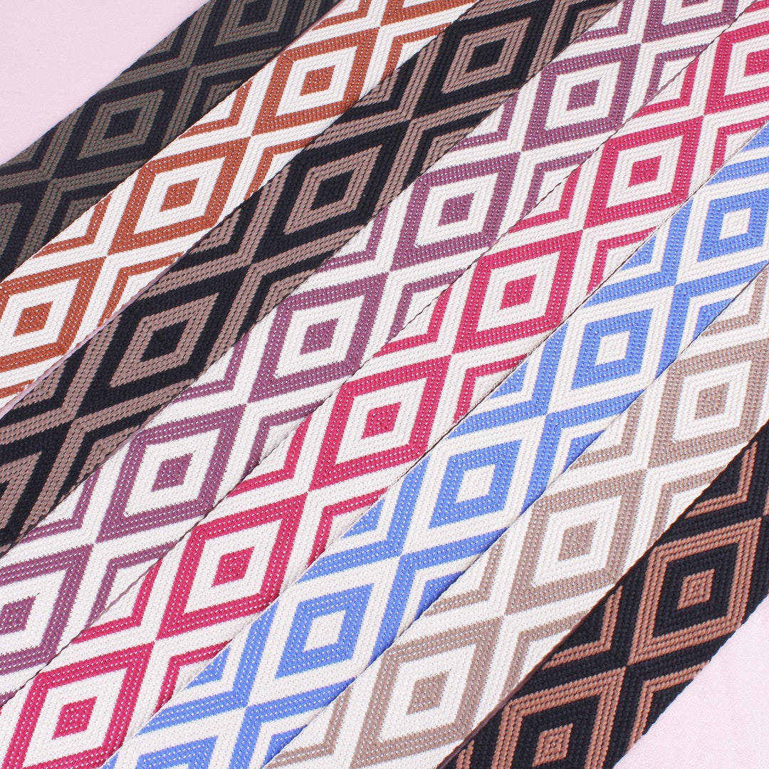 1.5 Inch Wide Diamond Webbing-patterned Sewing Supplies-jacquard ...