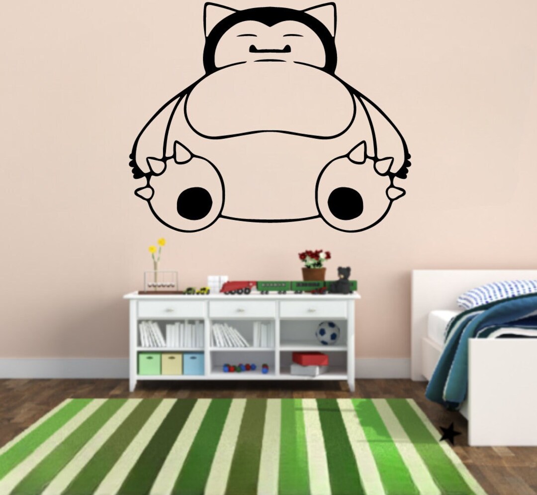 Pokemon Snorlax Logo Childrens Kids Bedroom Vinyl Decal Wall - Etsy