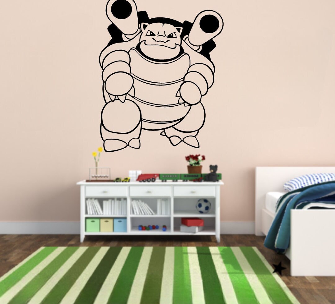 Blastoise Pokemon Wall Art Vinyl Decal Sticker Removable Cartoon ...