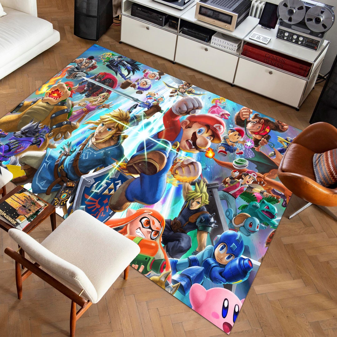 Super Mario Rugsuper Mario Anime Rug superhero Fantastic - Etsy