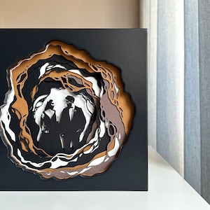 Personalized Papercut Portrait Layered Paper Art Custom - Etsy