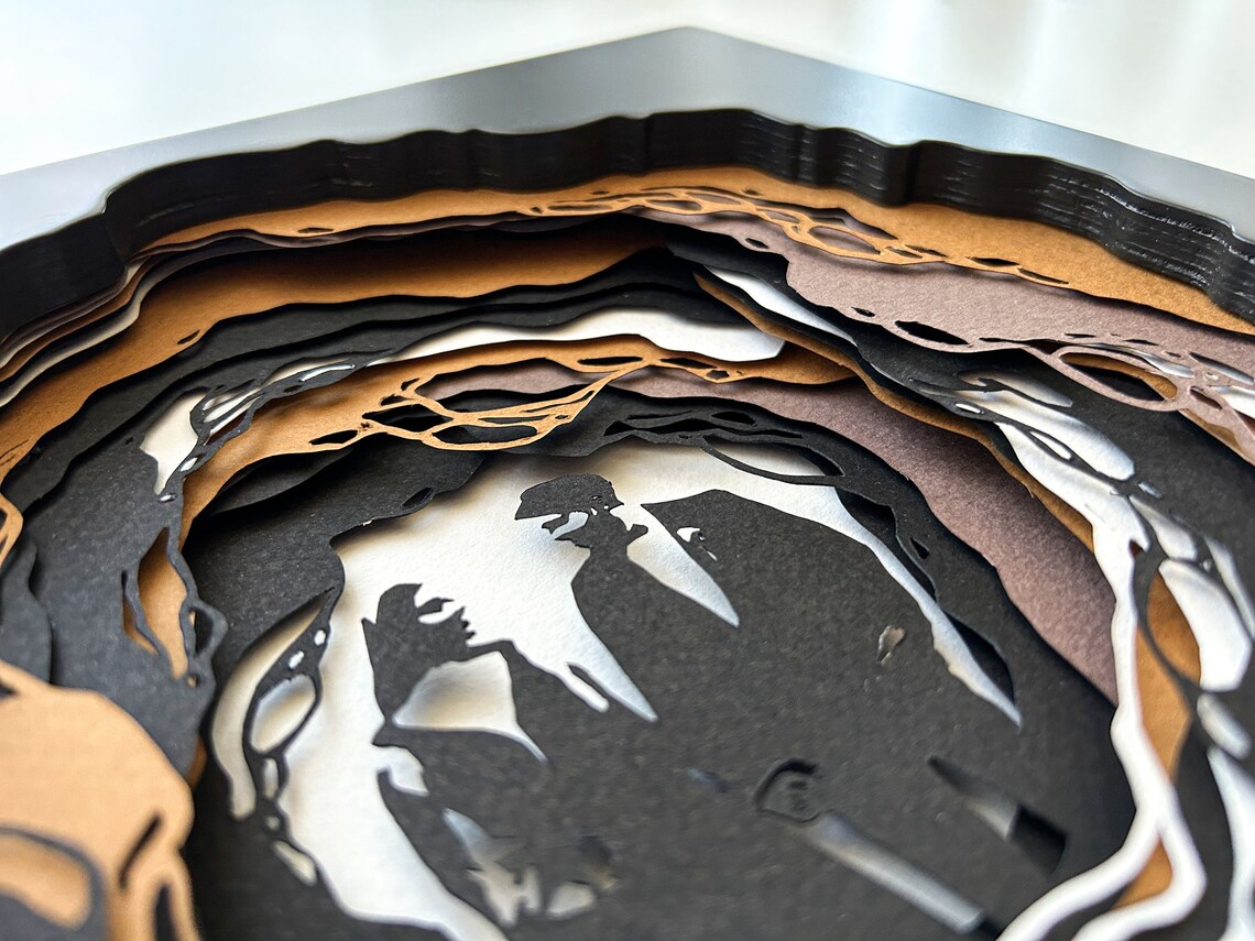 Personalized Papercut Portrait Layered Paper Art Custom - Etsy