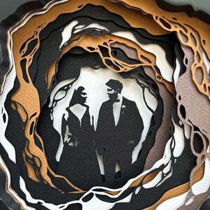 Personalized Papercut Portrait Layered Paper Art Custom - Etsy