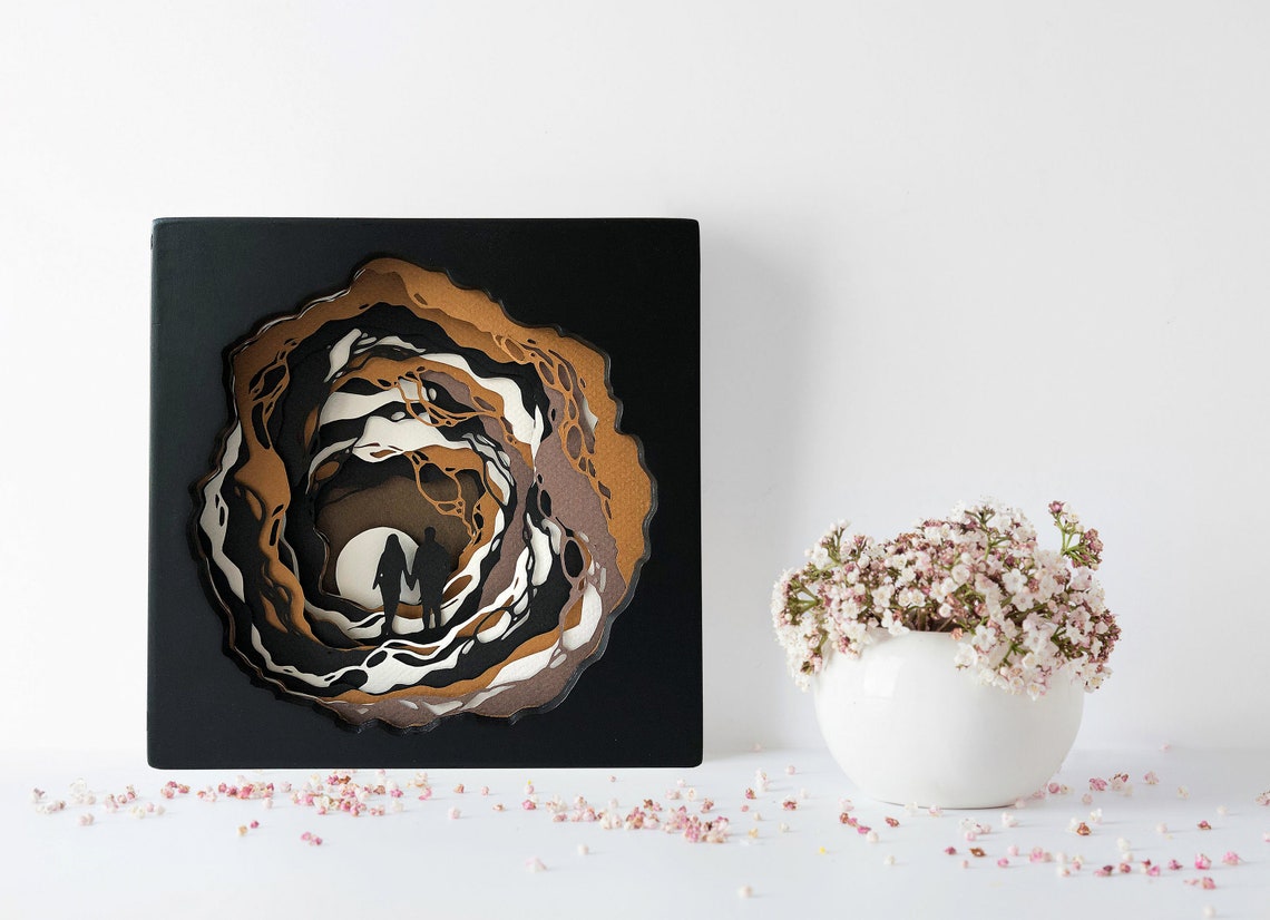 Personalized Papercut Portrait Layered Paper Art Custom - Etsy