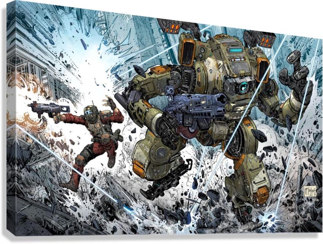 Titanfall 2 Comic Style Painting – Colorful and Explosive Art Inspired ...