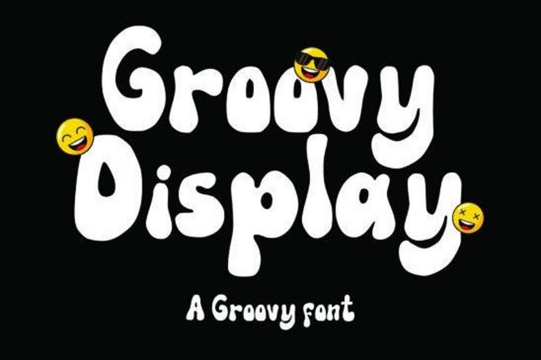 Groovy Display Font, Retro Font, Vintage Font, Handwritten Font ...