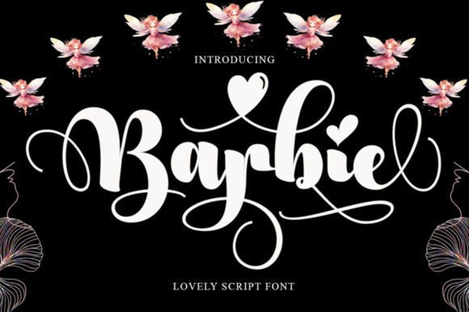 Barbie Font, Script Font, Handwritten Font, Wedding Font, Signature ...