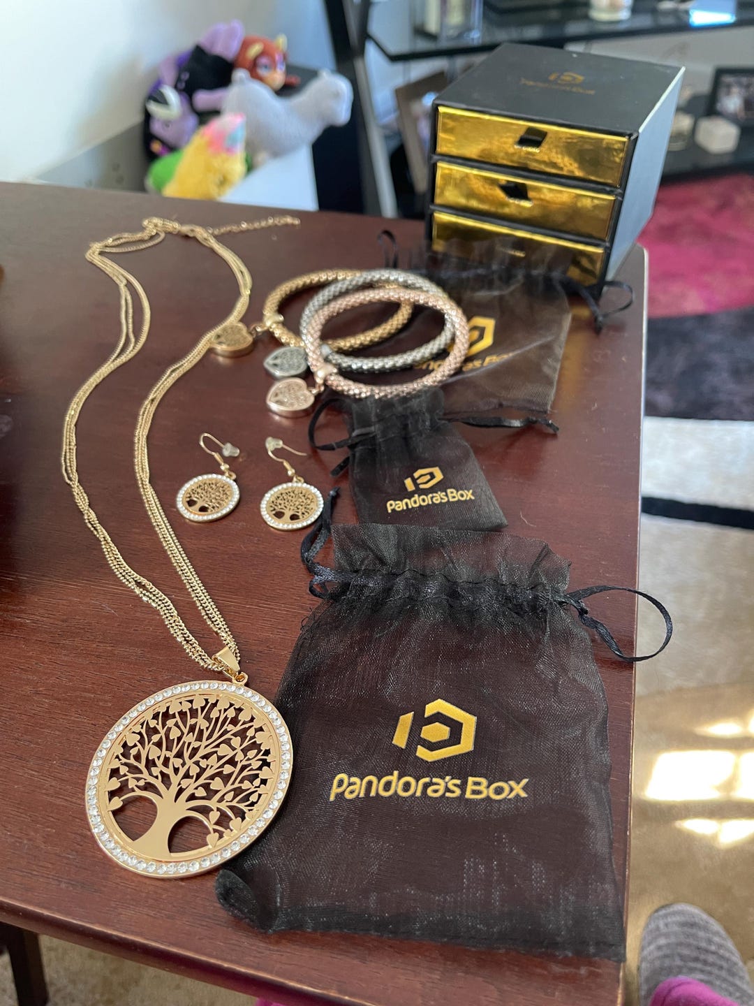 Pandoras Box Tree of Life Set, Elegant Excellent Design Gold Plated - Etsy