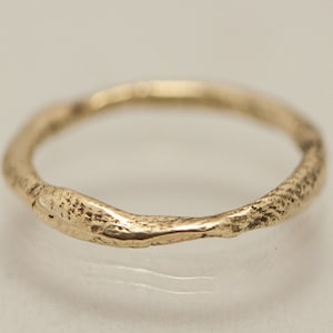 14K Solid Gold Fingerprint Ring With Uneven Texture - Etsy