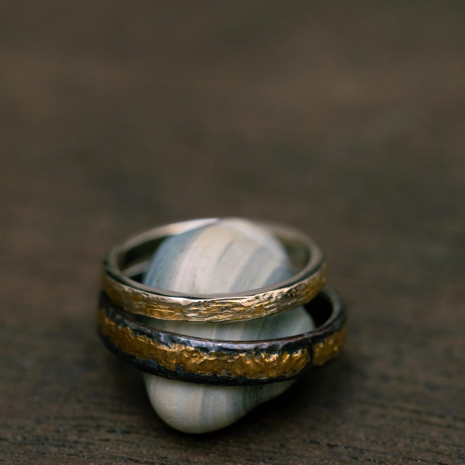 Keum Boo Ring. Mixed Metal Ring - Etsy