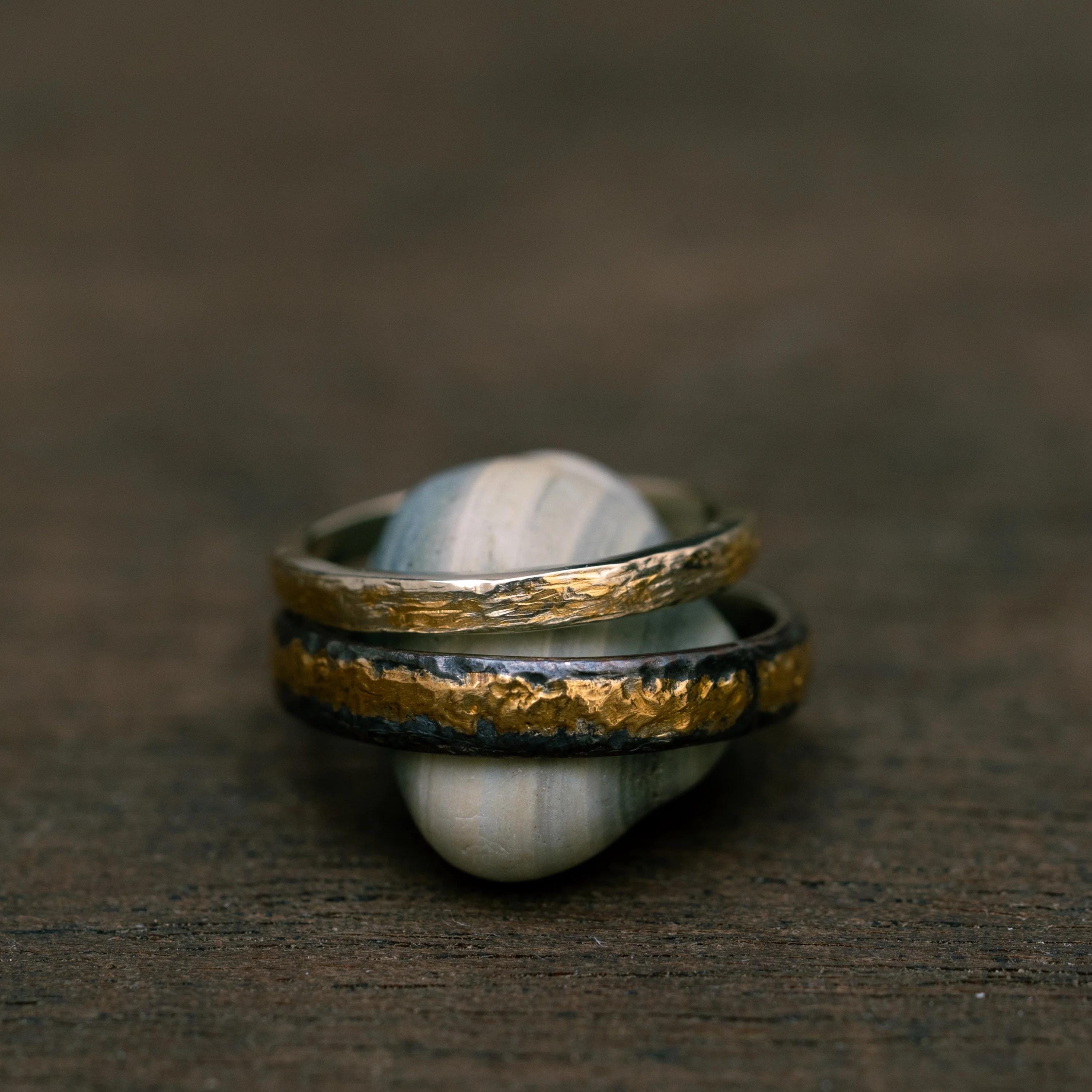 Keum Boo Ring. Mixed Metal Ring - Etsy