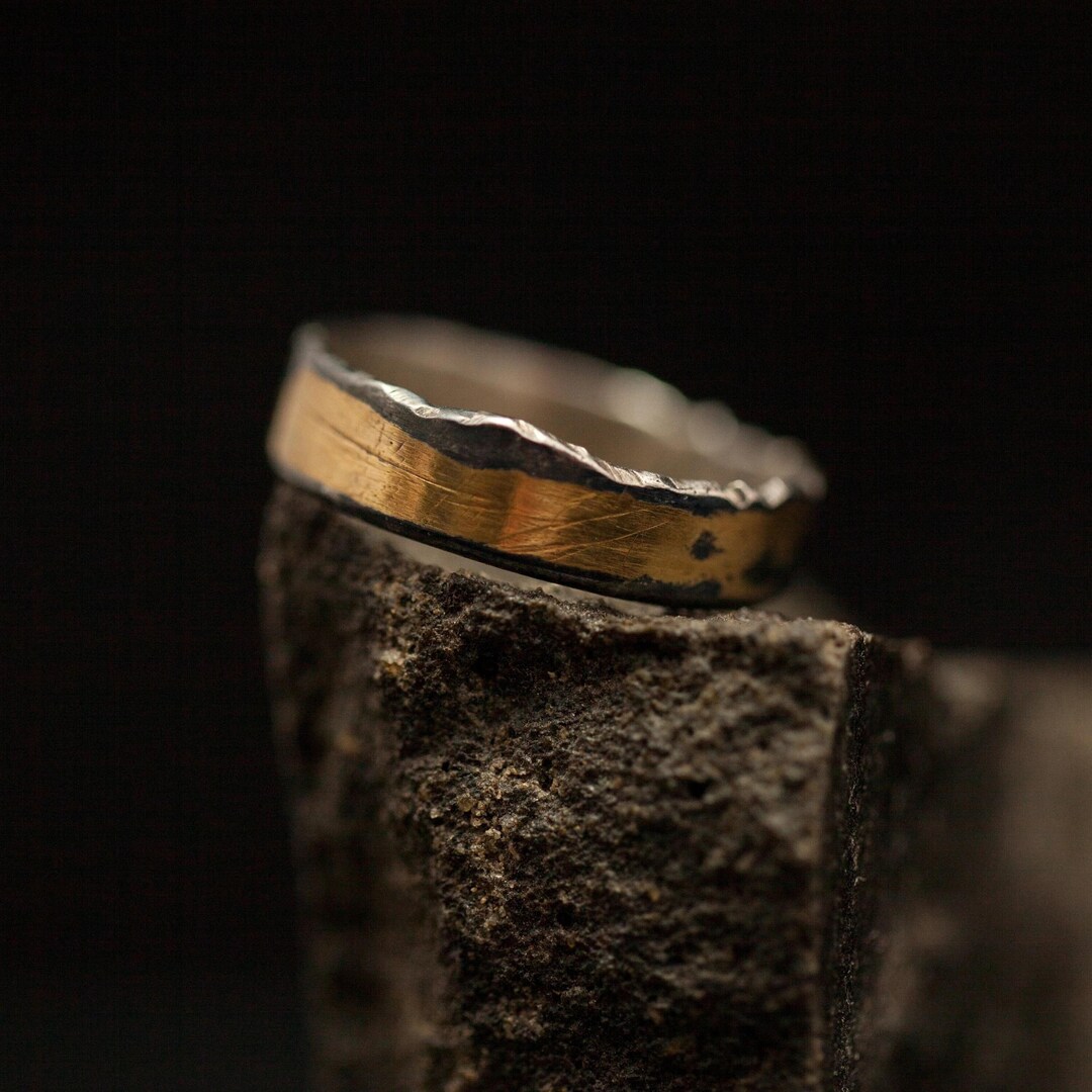 Keum Boo Ring. Mixed Metal Ring - Etsy