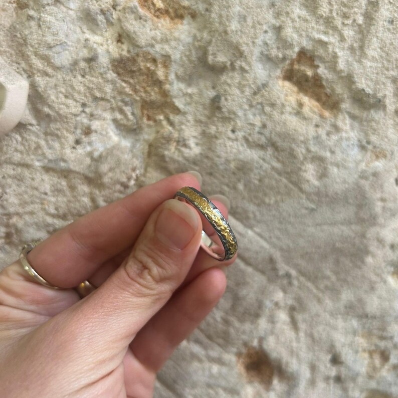 Keum Boo Ring. Mixed Metal Ring - Etsy