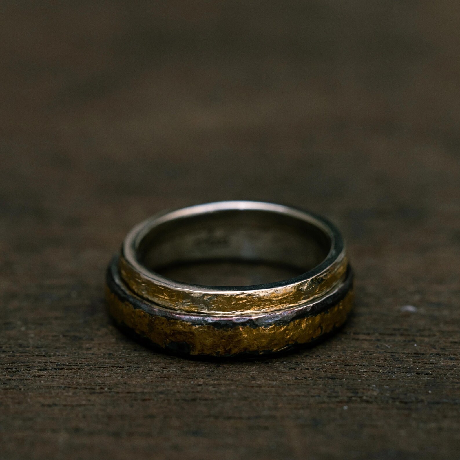 Keum Boo Ring. Mixed Metal Ring - Etsy