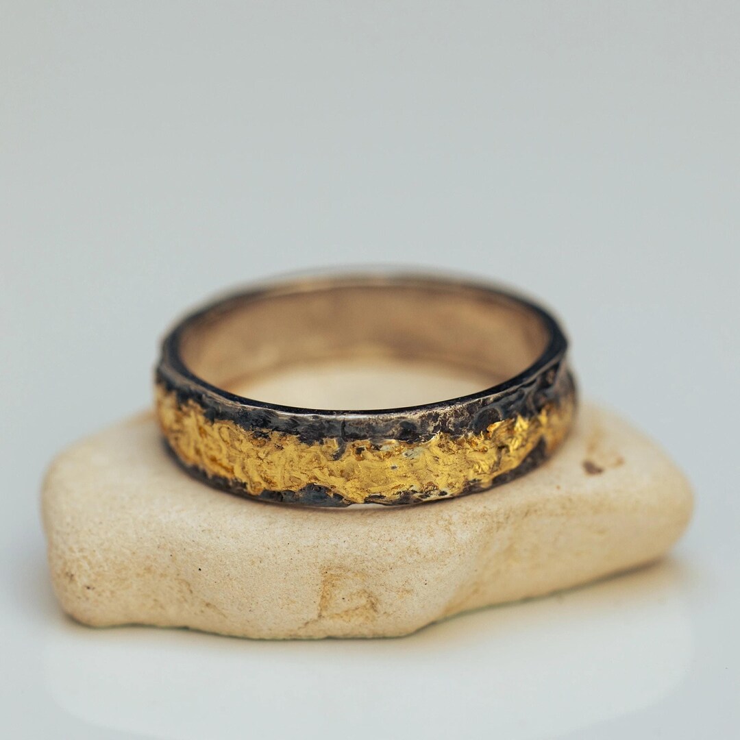 Keum Boo Ring. Mixed Metal Ring - Etsy