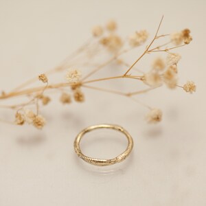 14K Solid Gold Fingerprint Ring With Uneven Texture - Etsy