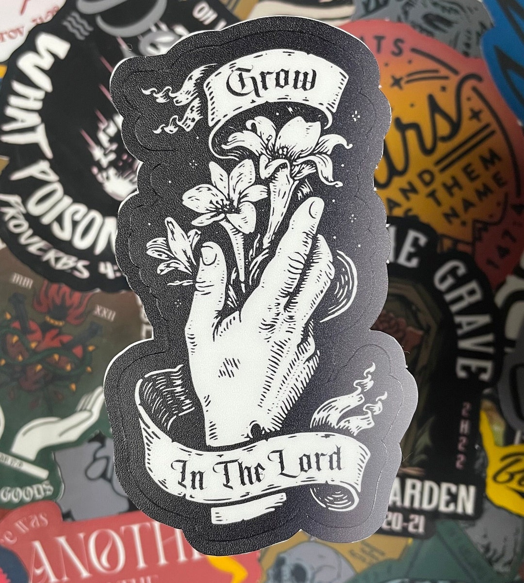 Grow Sticker, Vinyl Sticker, Christian Sticker, Jesus Decal, God ...