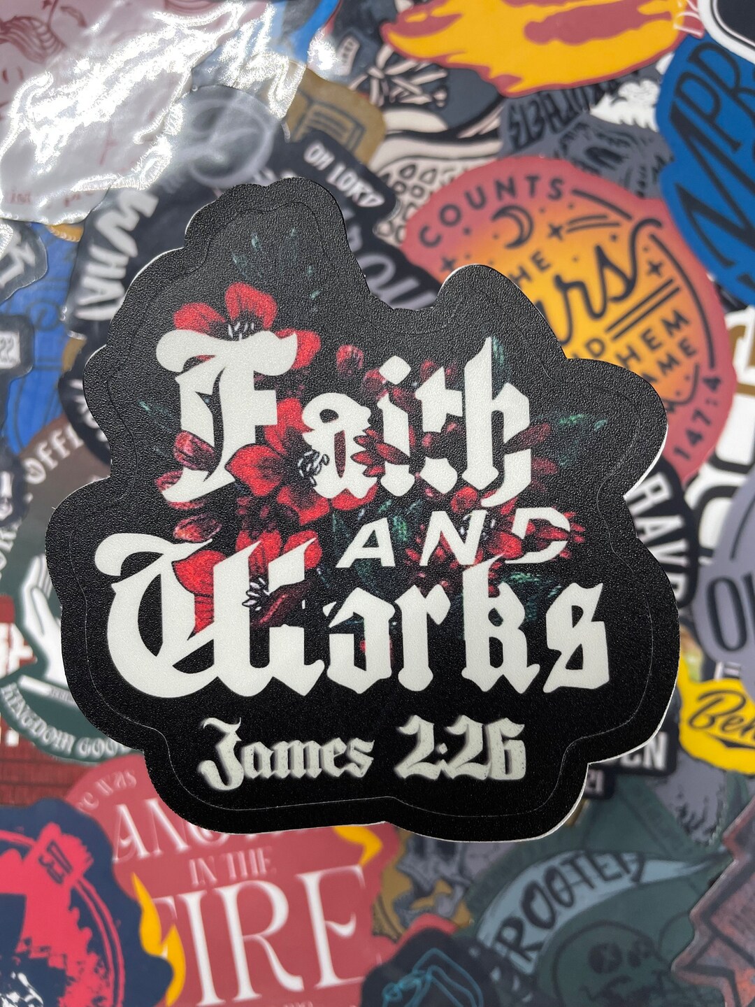 Faith & Works Sticker, Vinyl Sticker, Christian Sticker, Jesus Decal ...