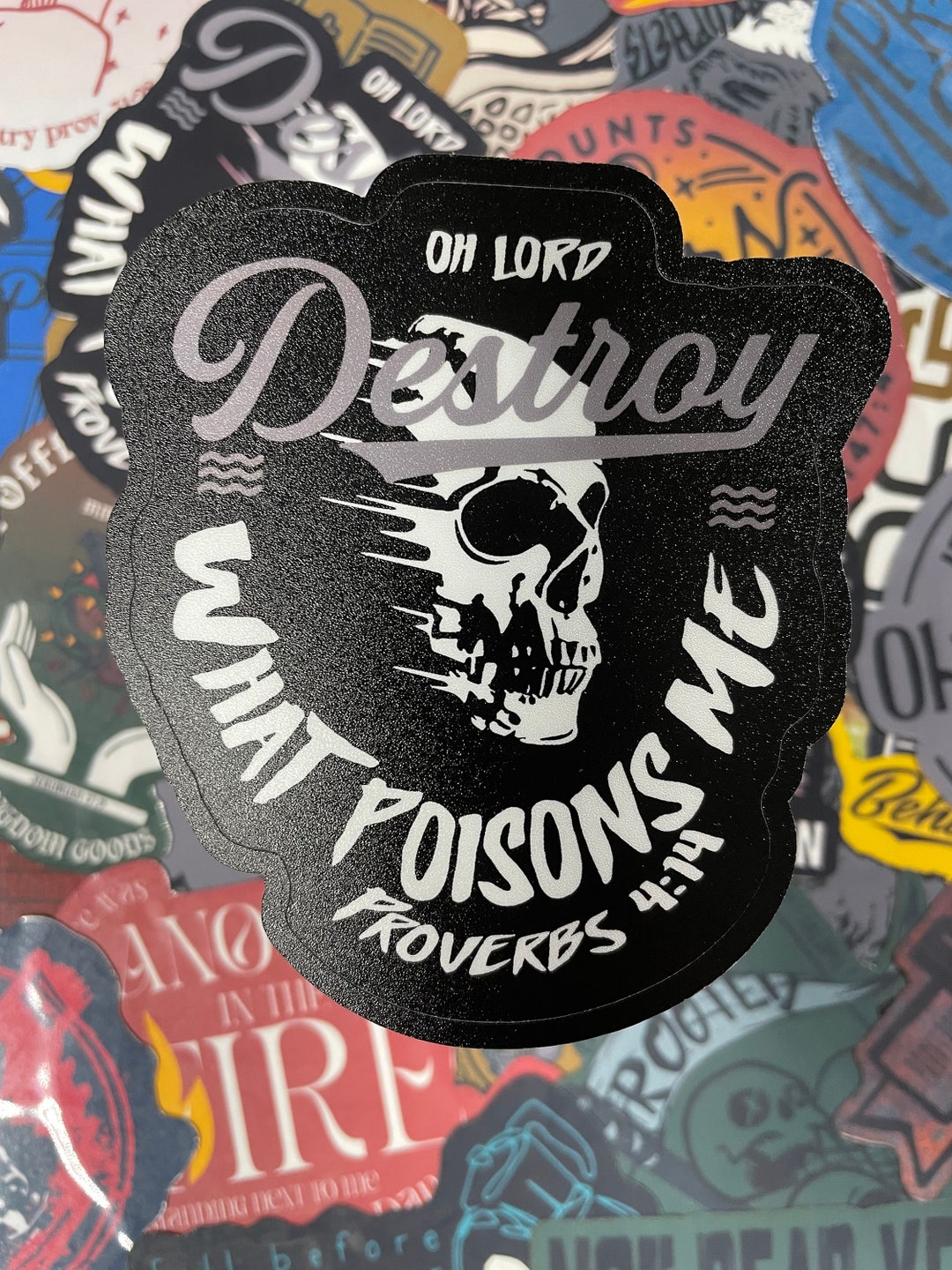 Destroy Sticker, Vinyl Sticker, Christian Sticker, Jesus Decal, God ...