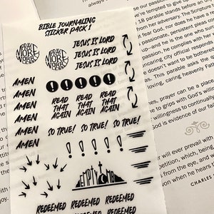 Bible Journaling Sticker Sheet Set 1, Christian Sticker, Jesus Decal ...