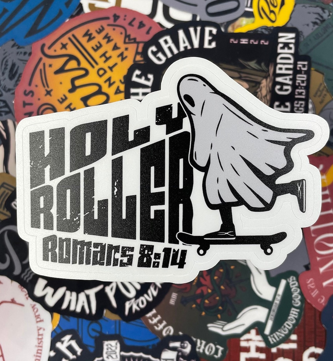 Holy Roller Sticker, Vinyl Sticker, Christian Sticker, Jesus Decal, God ...