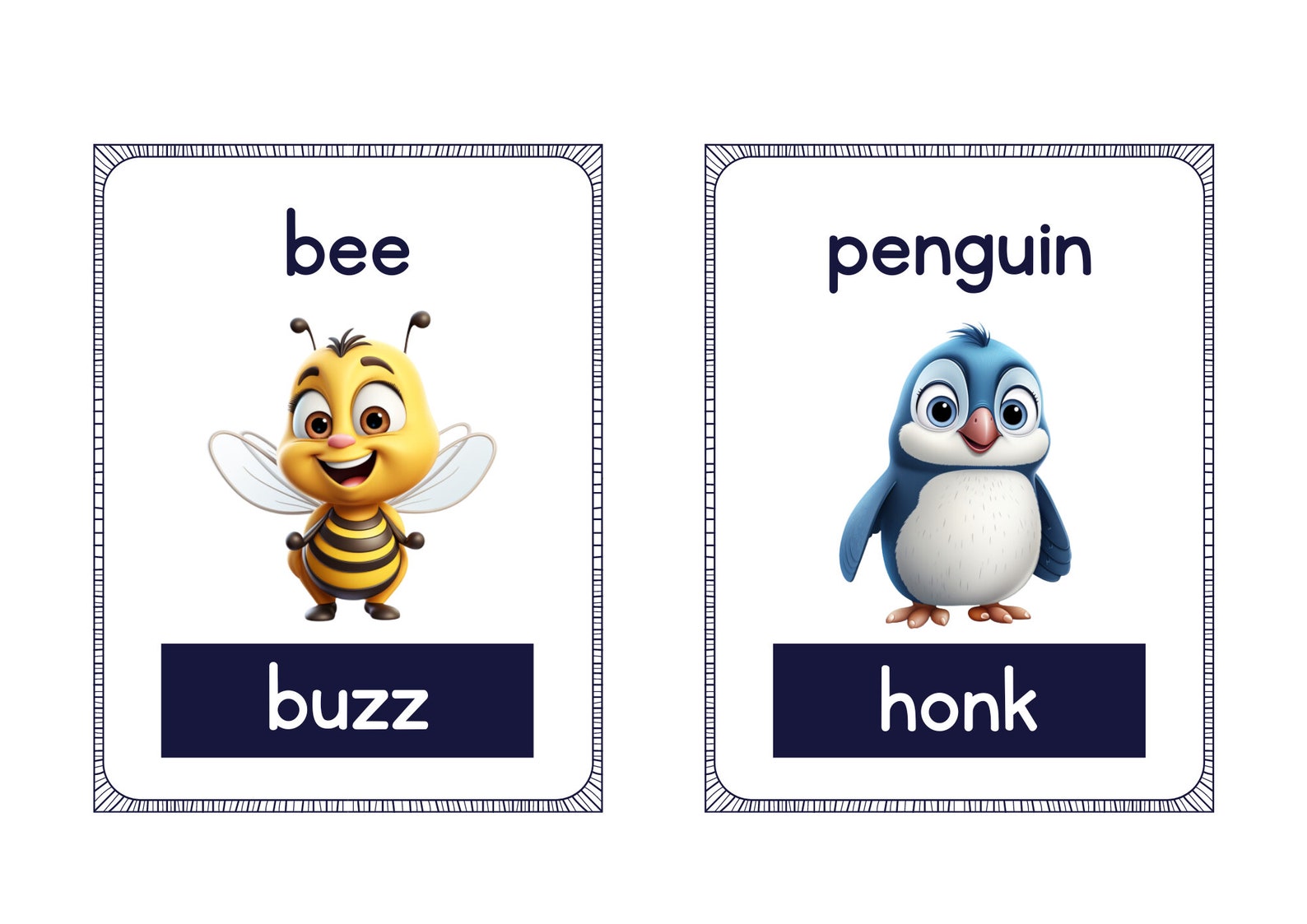 Flash Cards, Montessori Flashcards, 16 Animals and Their Sounds. Comes ...