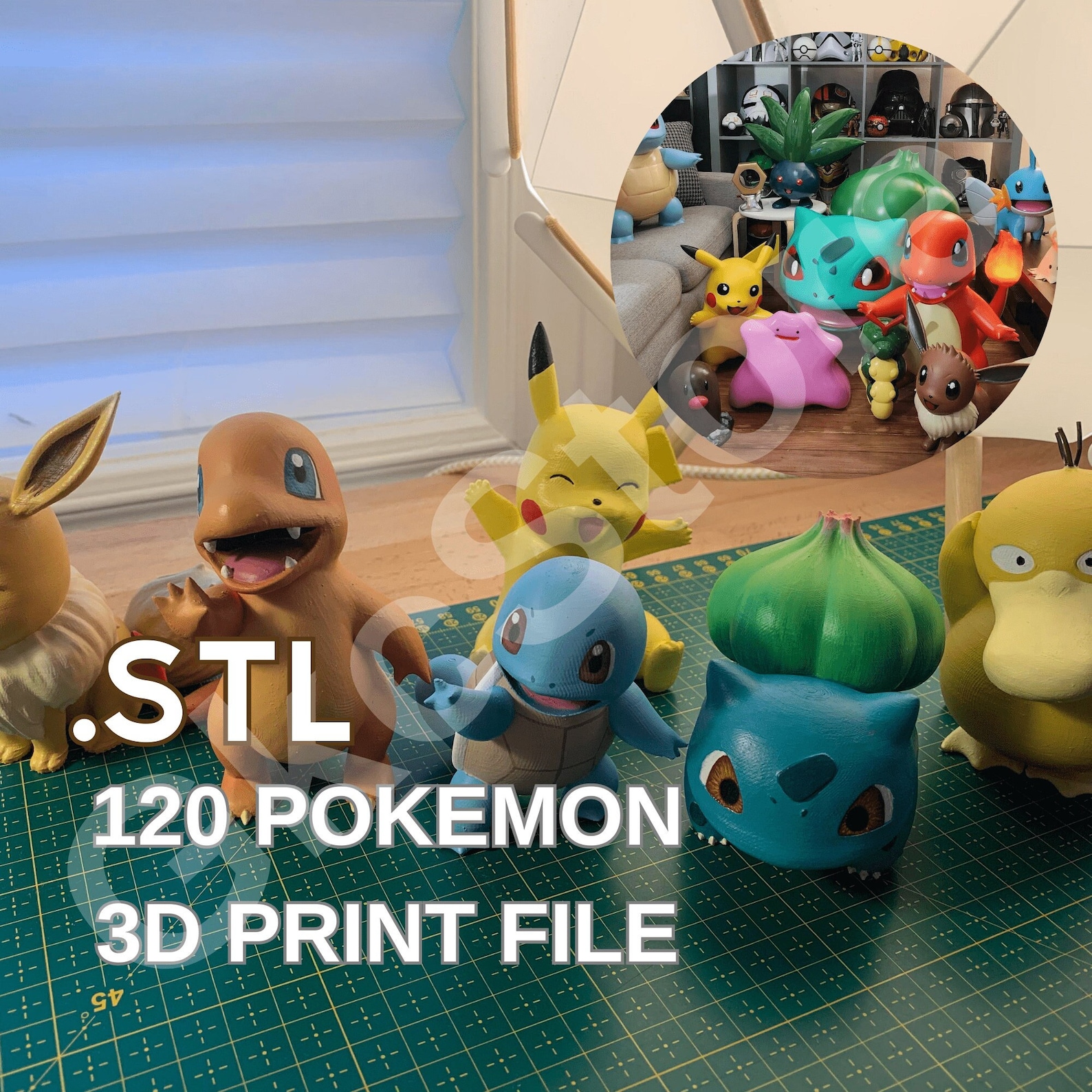 120 Pokemon STL File for 3D Print STL Packs 3D STL Printing - Etsy