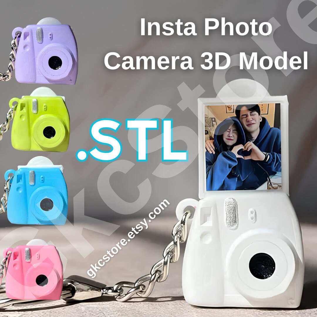 Customizable Insta Photo Camera 3D Printer STL File - Personalize With ...