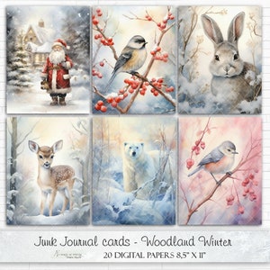 Woodland 8,5' X 11' Digital Papers Collection, Holiday Scrapbook Papers ...