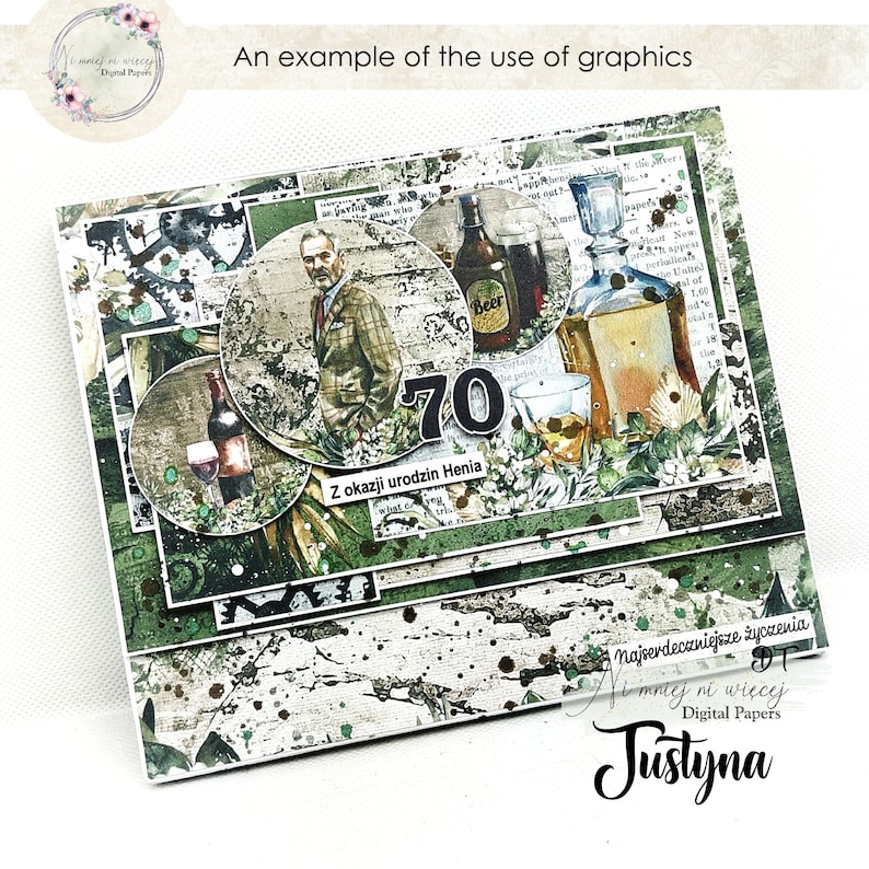 A4 Men's World Collection, Printable Digital Papers, JPEG Paper Pack ...