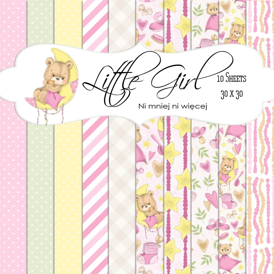 Printable Digital Paper With Sweet Bears, Scrapbooking Paper Pack ...