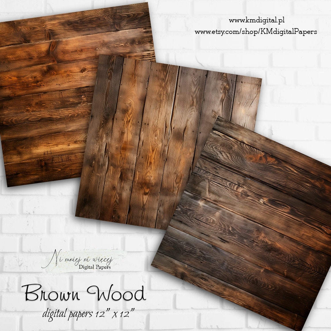 Wood Grain Background, Classic Brown Natural Imatation of Wood, Digital ...