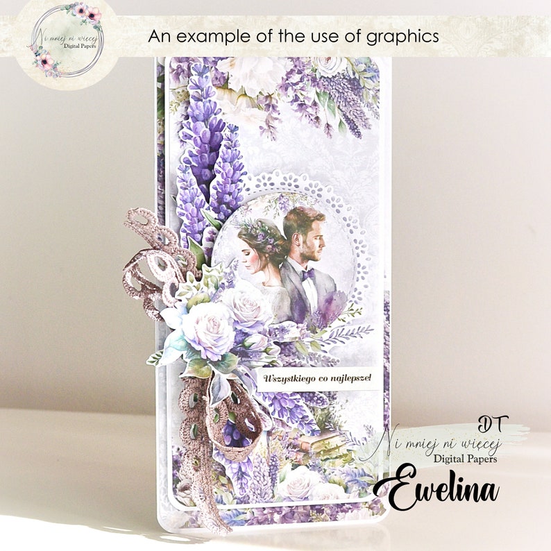 A4 Lavender Collection, Printable Digital Papers, JPEG Scrapbooking ...
