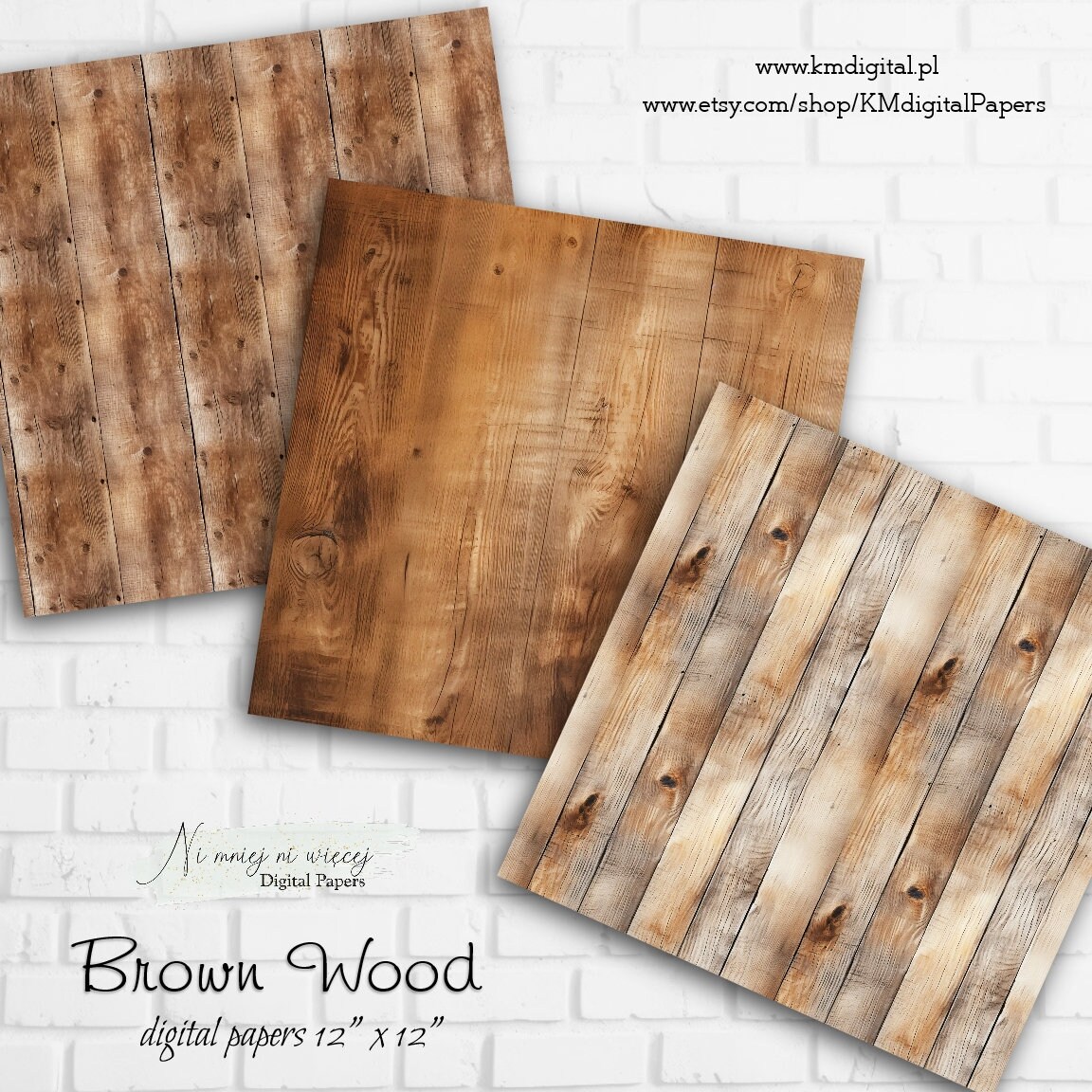 Wood Grain Background, Classic Brown Natural Imatation of Wood, Digital ...