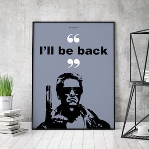 The Terminator Movie Quote Poster | Digital Download | Wall Art Print ...