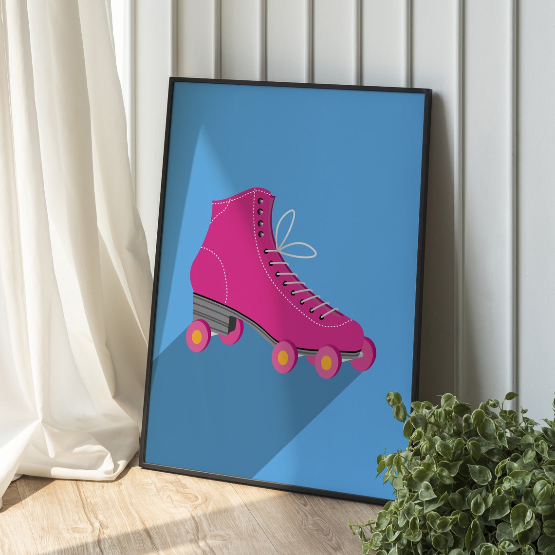 Retro Roller Skates Poster | Retro Wall Art | Vintage Decor | 80s Print ...