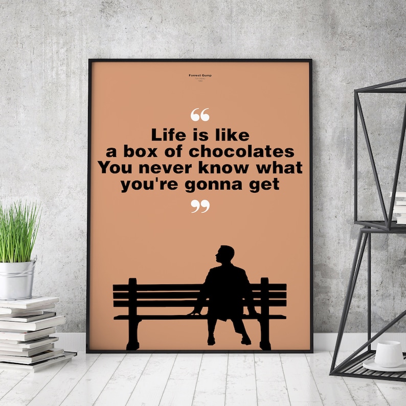 Forrest Gump Movie Quote Poster | Digital Download | Wall Art Print ...