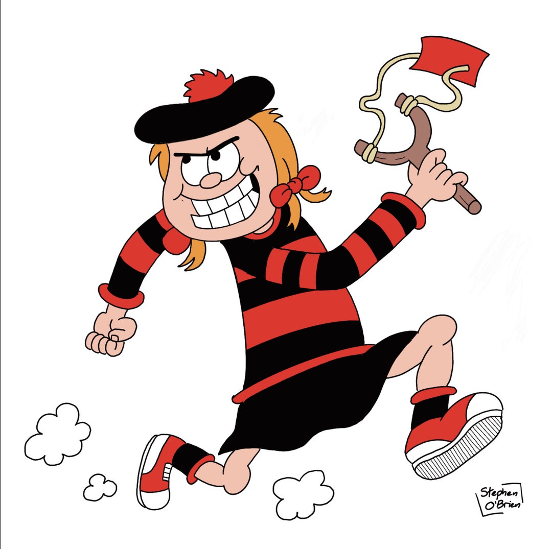 Minnie the Minx the Beano Fanart Print. - Etsy
